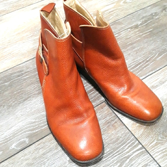 Talbots | Shoes | Talbots Light Brown Ankle Boots 75 Wide | Poshmark